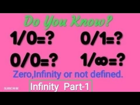 Difference between infinity and not defined. Do you know 1/0,0/0,0/1 ...