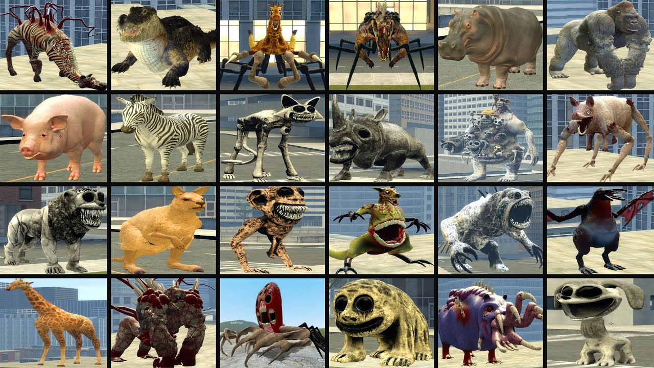 ALL NEW INFECTED ZOOCHOSIS MONSTERS ANIMALS in Garry's Mod! - YouTube