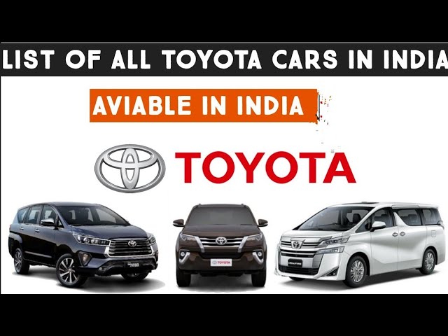 Toyota Cars Latest Models With Pictures In India List - Infoupdate.org