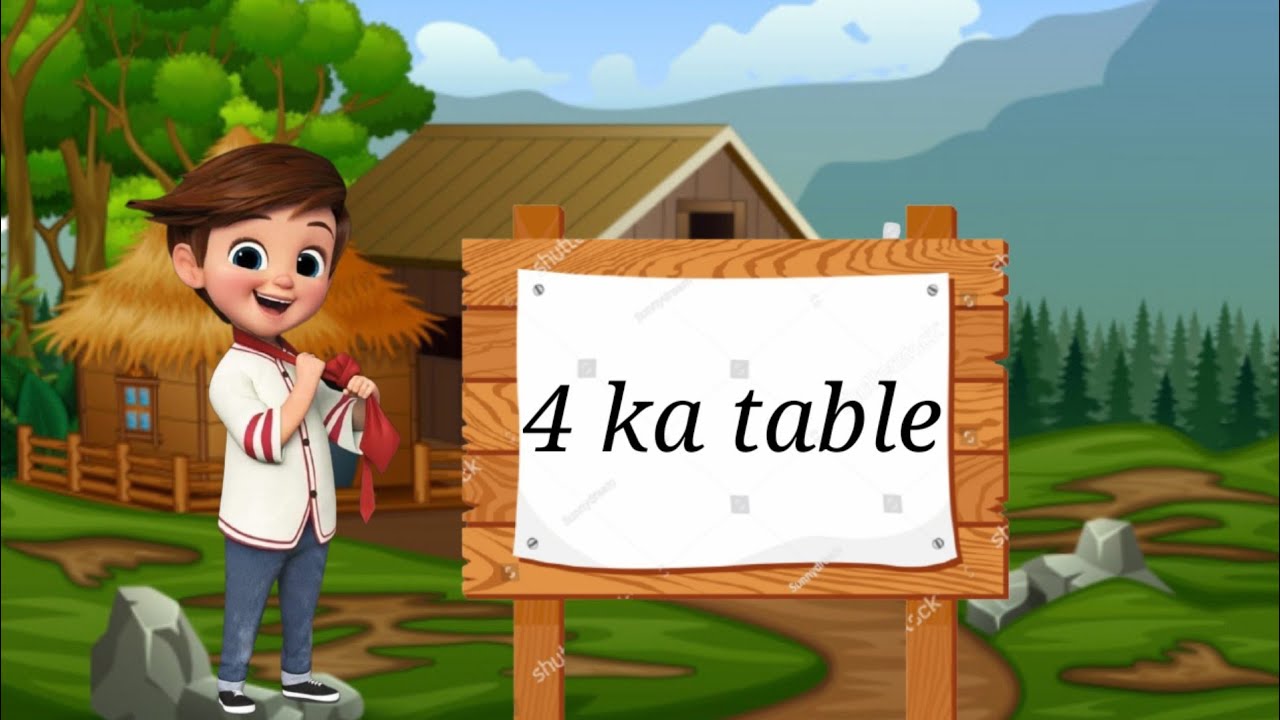 junior kids || 4 ka table || 4 ka table for junior kids || 4 ka pahada ...