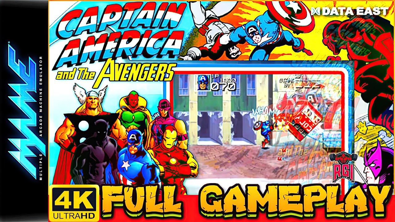 Captain America and The Avengers (Arcade) Full Gameplay in 4K / 60fps # ...