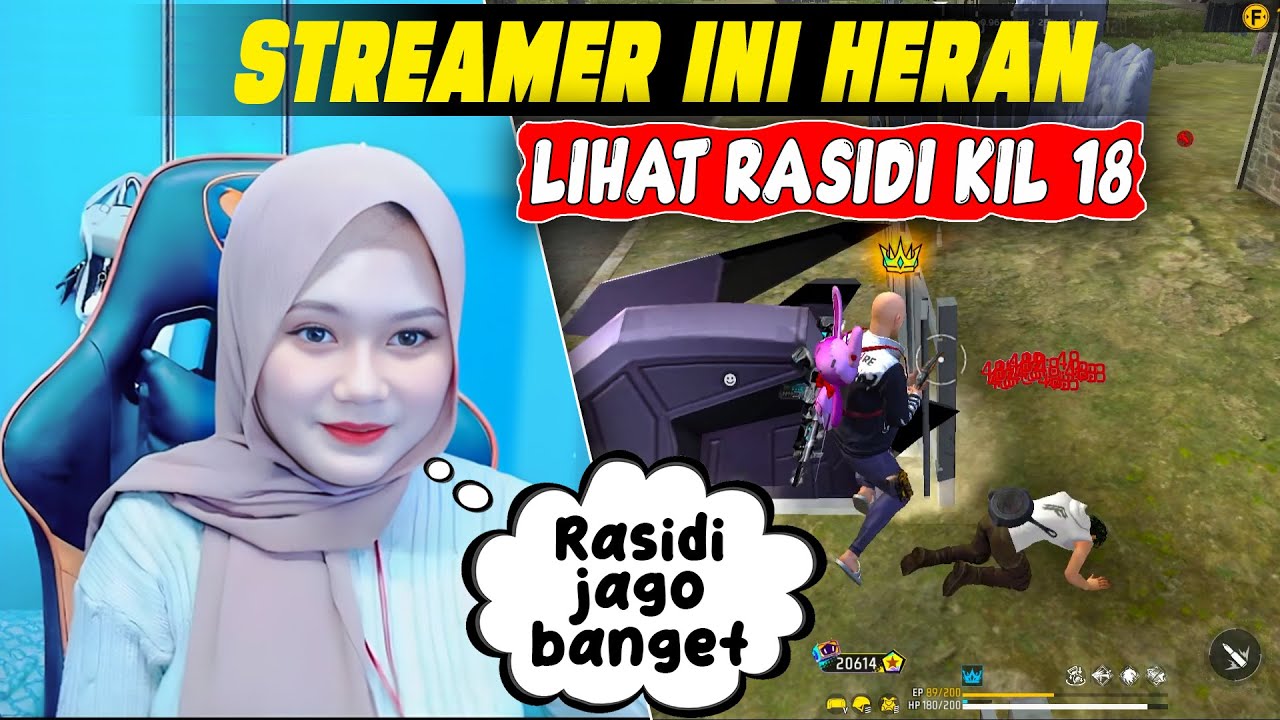 Masuk Team Kode Streamer Hijab Cantik Kill 18 Sampai Bikin Dia Kaget - YouTube