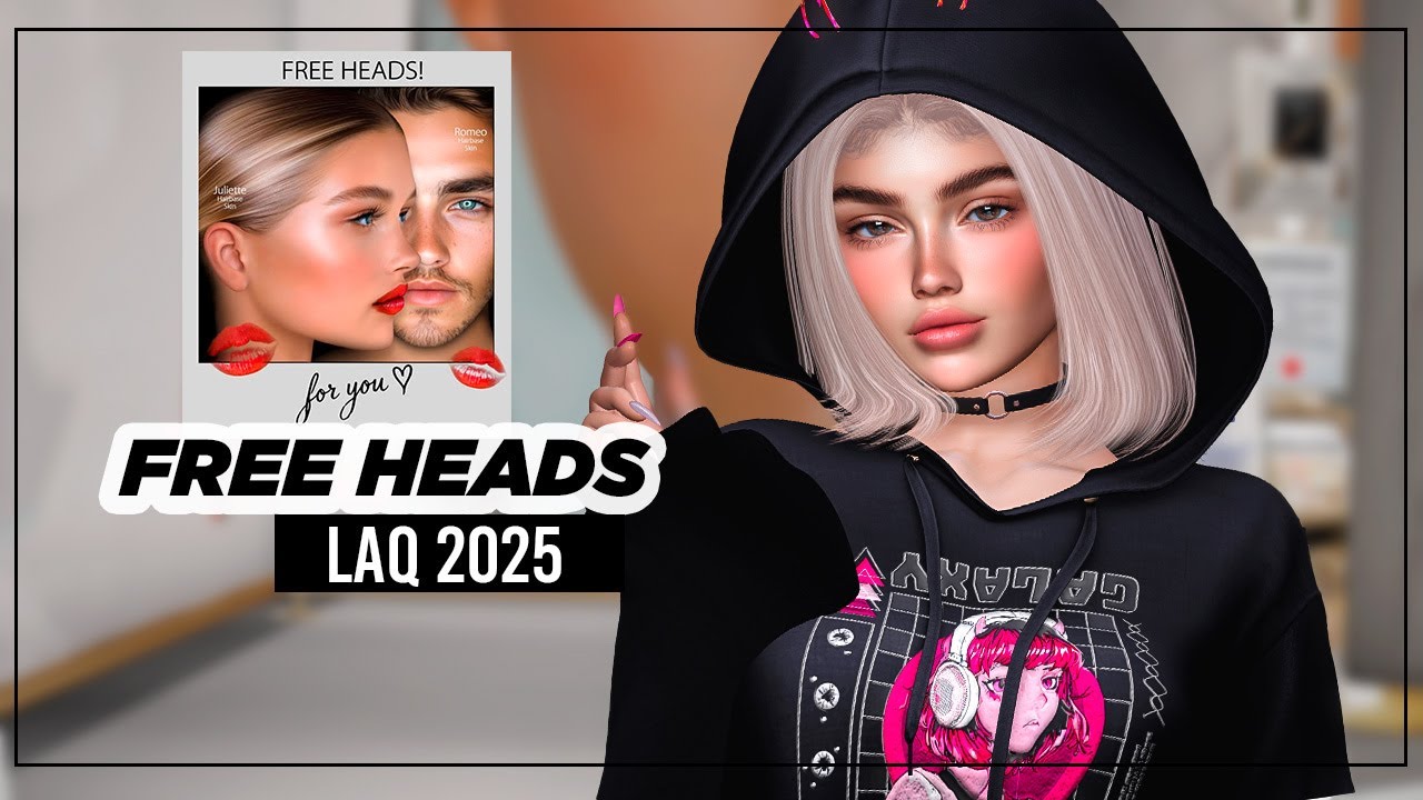FREE HEADS Unisex Second Life | LAQ Era2 UHD 2025 | Free Gift Limited ...