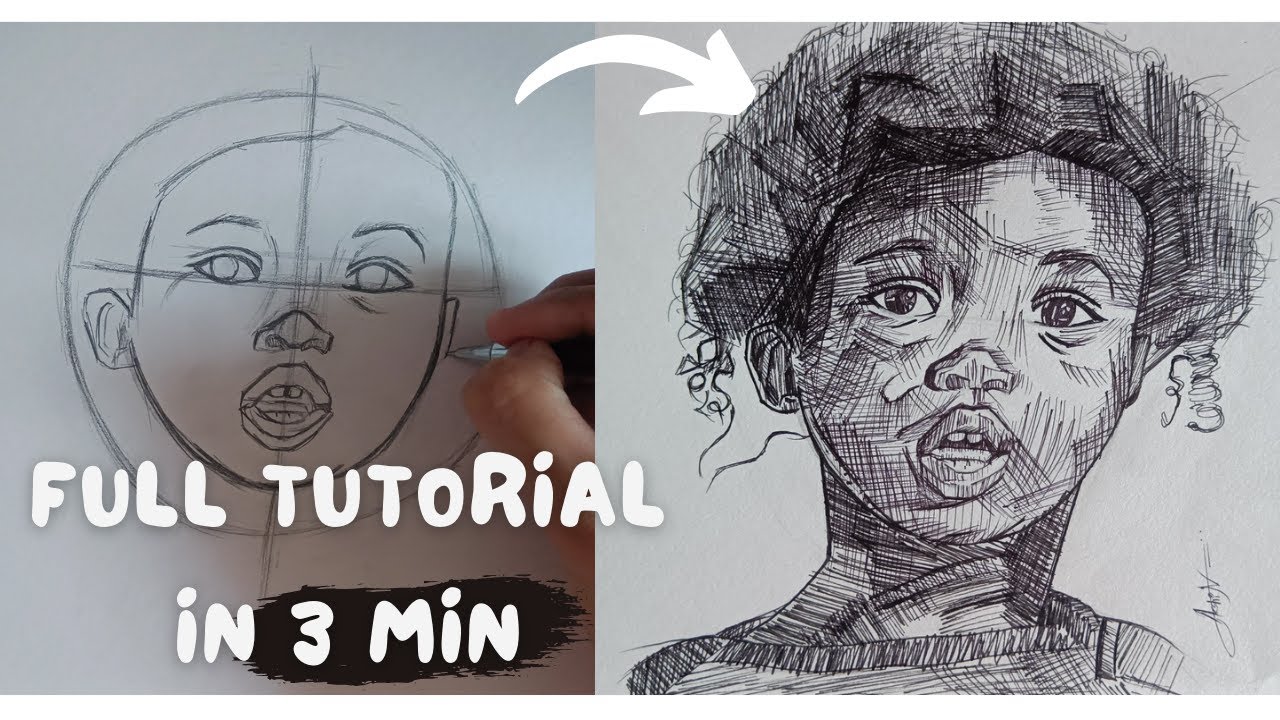 Draw Any Human Portrait In 3 MIN !! - Full Tutorial - YouTube