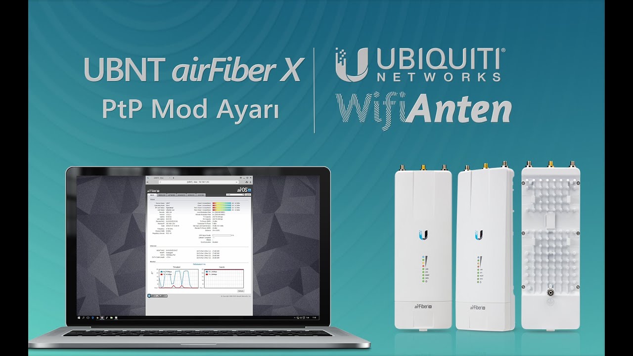 UBNT airFiber X Noktadan Noktaya (PtP) Mod Ayarı - YouTube
