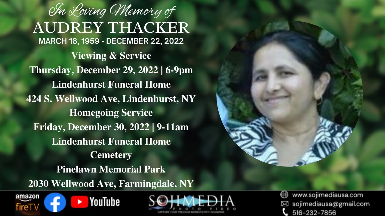 HOMEGOING SERVICE | AUDREY THACKER - YouTube