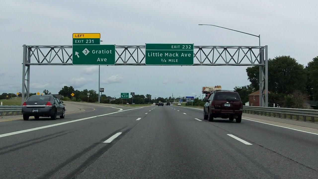 Edsel Ford Freeway (Interstate 94 Exits 229 to 240) eastbound - YouTube