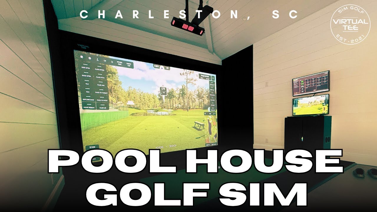 Luxury Pool House Golf Simulator in Charleston, SC - YouTube