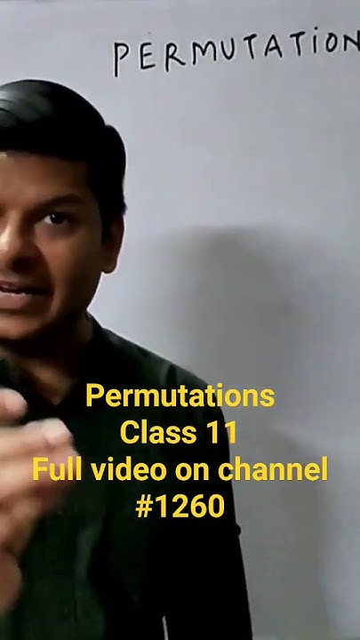 permutations and combinations - YouTube