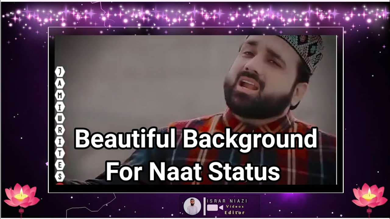 Beautiful Background For Naat Status||Naat status Black background ...