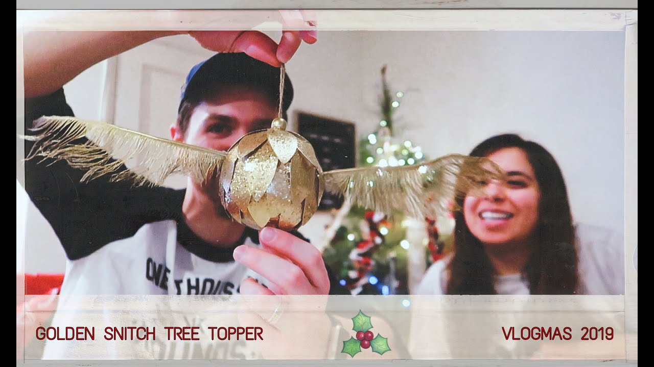 GOLDEN SNITCH *Tree Topper DIY* | VLOGMAS 2019 - YouTube