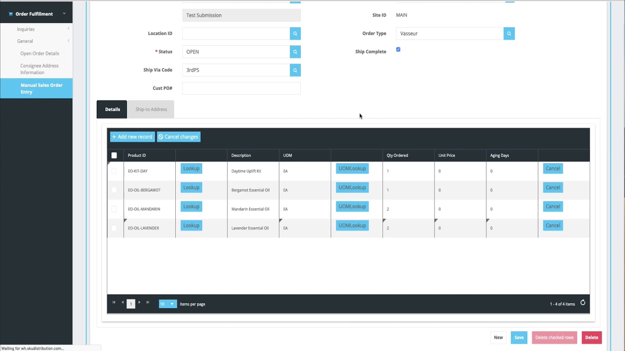Manual Sales Order Entry - YouTube