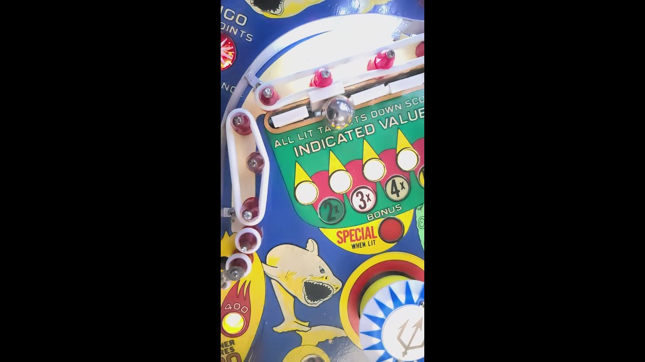 Stern Trident Pinball Machine Drop Targets Bricking - YouTube