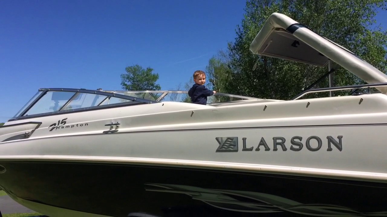 Larson 215 with Volvo penta 5.7 and Captains Call exhaust - YouTube