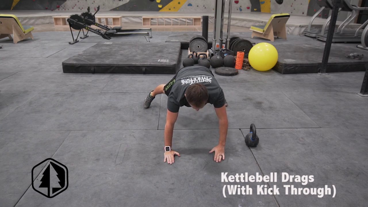 Kettlebell Drag with Kick Through - YouTube