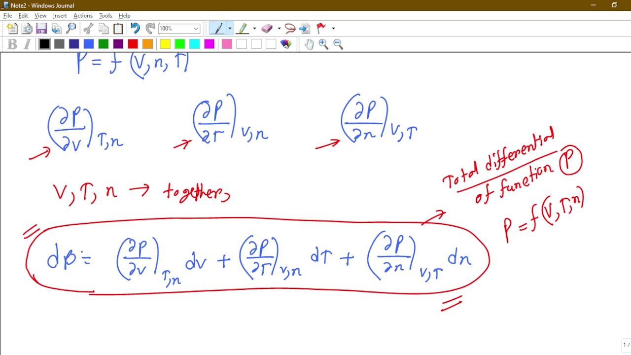 Exact And Inexact Differential Equations Thermodynamics YouTube