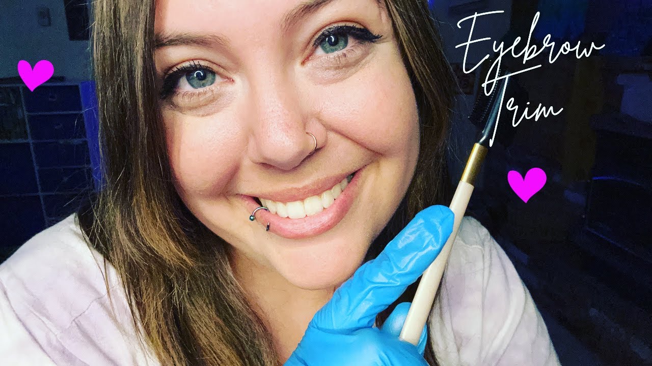 ASMR Eyebrow Trim & Plucking & Gum Chewing for Down your Spine Tingles ...