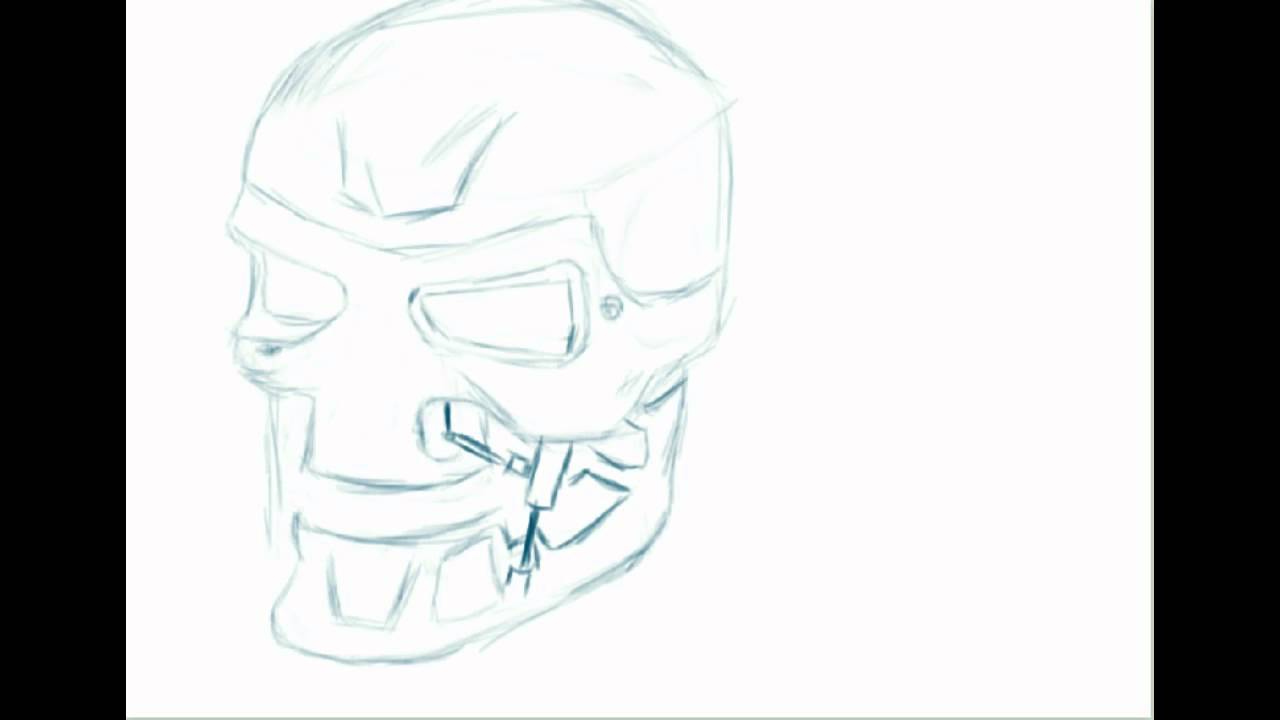 Terminator head draw - YouTube