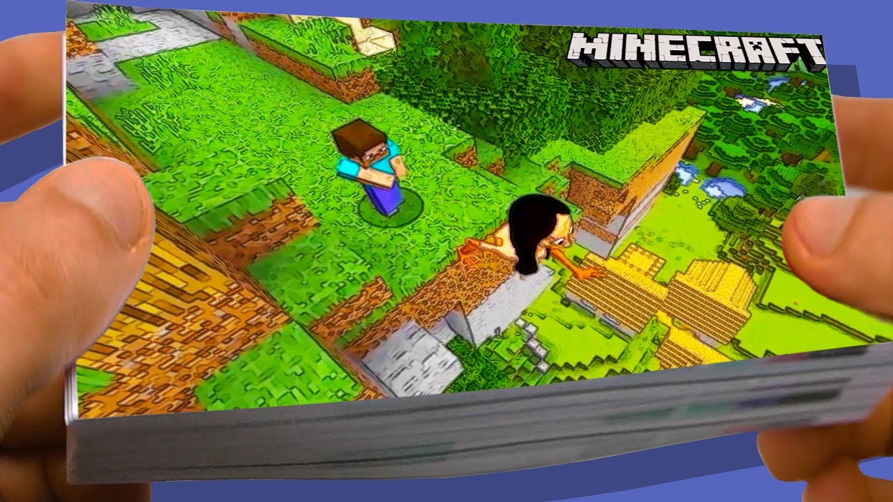 Minecraft Flipbook Animation - YouTube