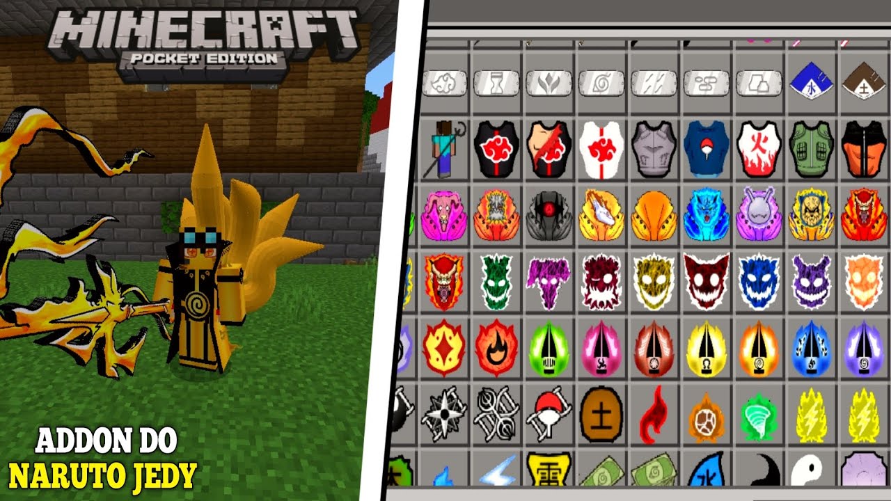 COMO BAIXAR E INSTALAR O ADDON/MOD DO NARUTO JEDY V22 NO MINECRAFT PE 1 ...