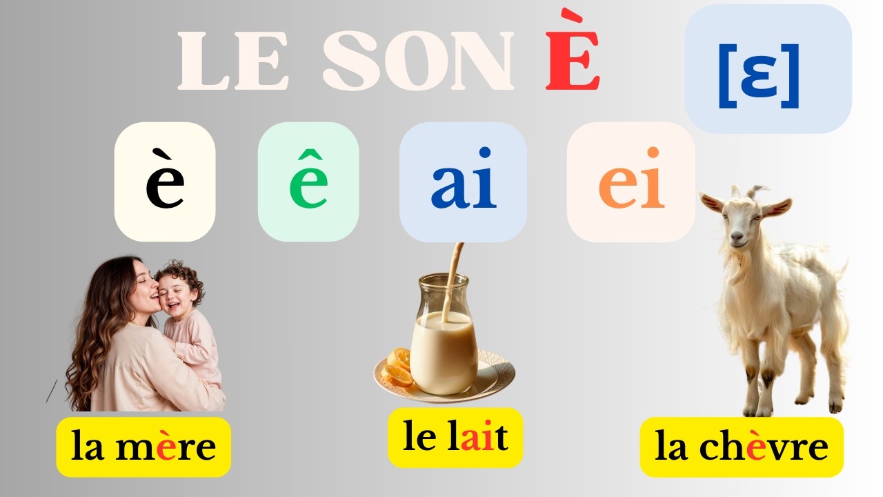 le son è ê ai ei exercices #apprendre le français #français - YouTube