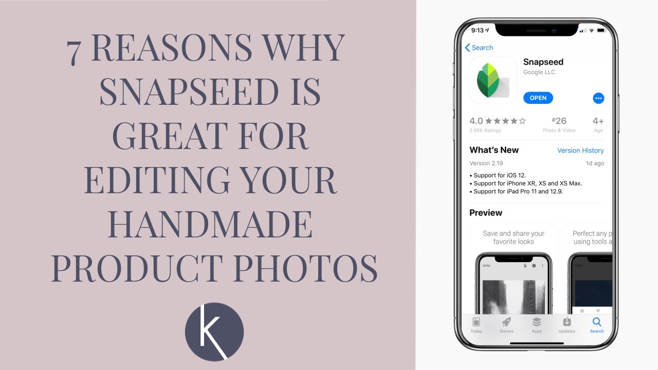 HOW TO EDIT YOUR HANDMADE PRODUCT PHOTOS USING SNAPSEED - YouTube