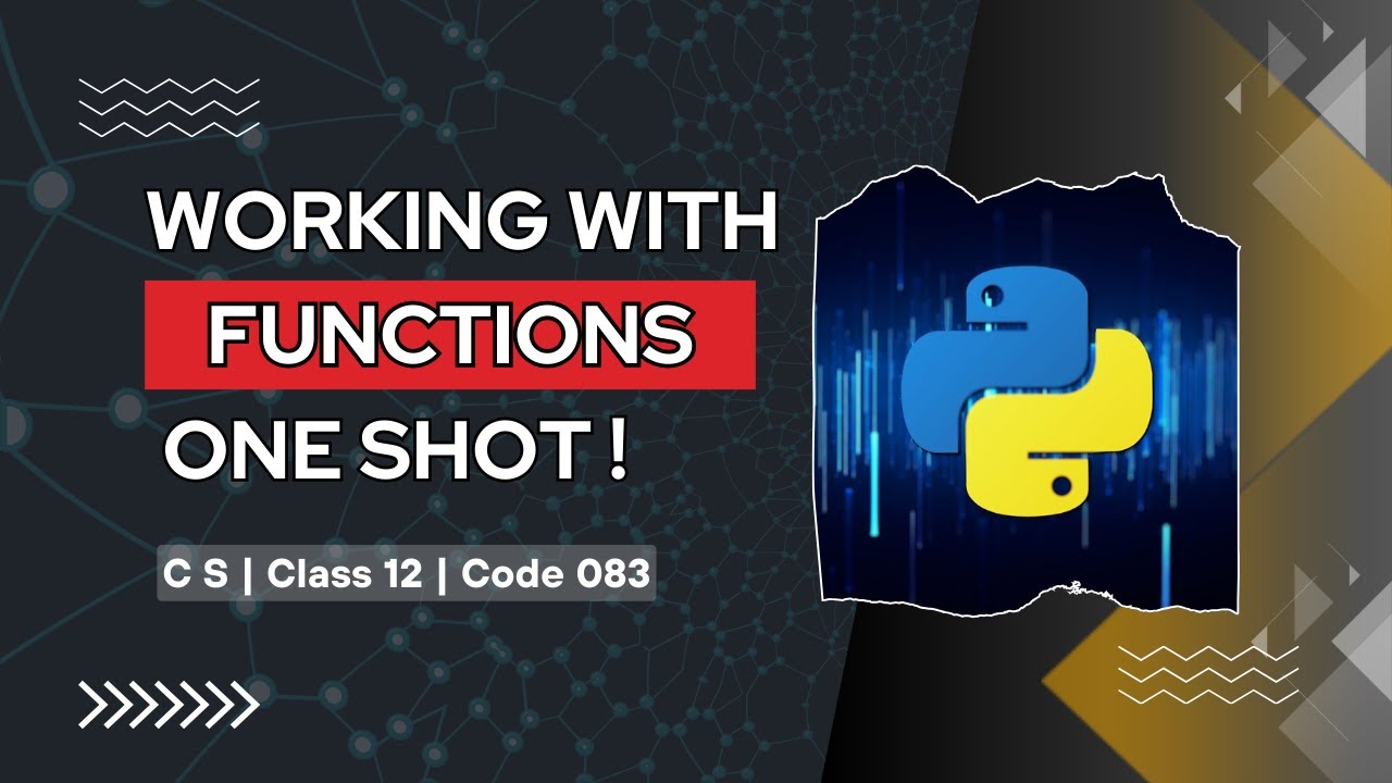 Working With Functions | One Shot | Part-1 | CS | Class 12 | - YouTube