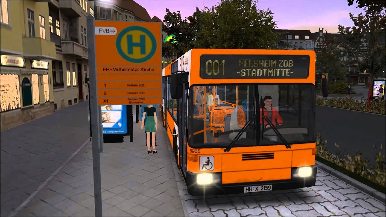 Omsi 2 #9 Felshein Linie 1 Siediung Hinteraue Felsheim ZOB Stadtmitte ...