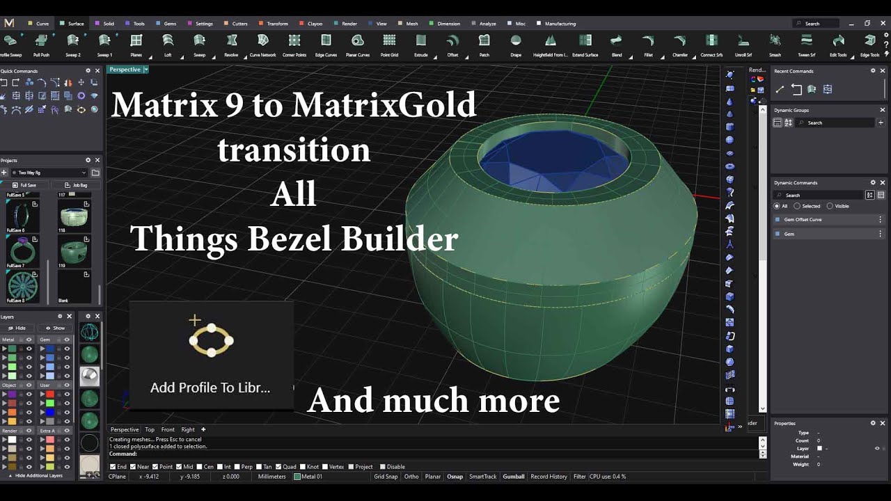 MatrixGold Bezel Builder - YouTube