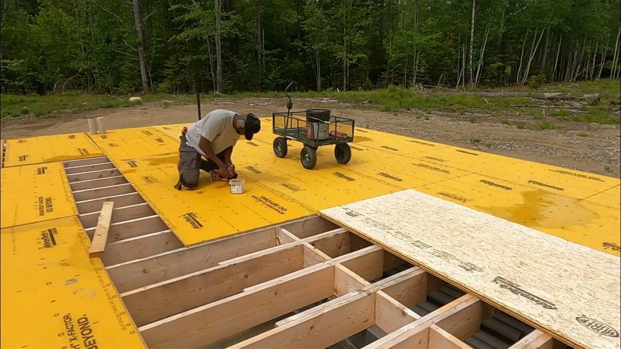 Logs Delivered & Weatherproof Sub-Floor Completed (AdvanTech X Factor) - YouTube