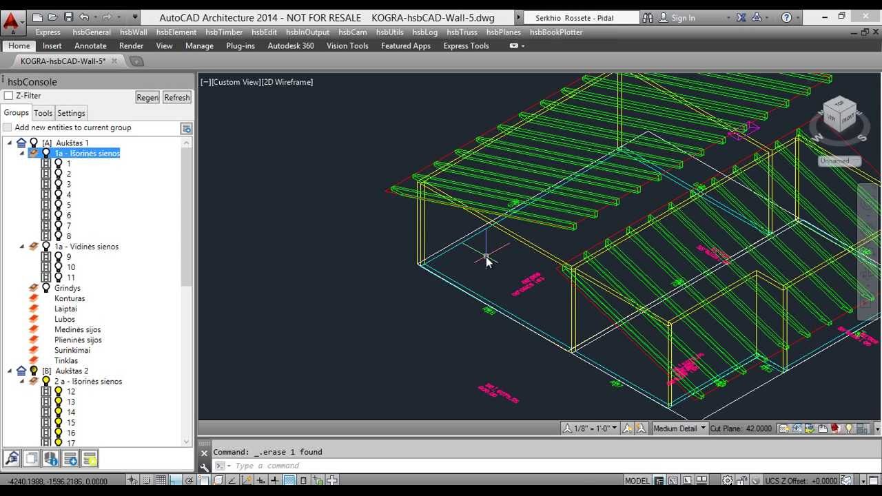 hsbCAD WALL. Проектирование сборных щитовых домов. Часть 7. - YouTube