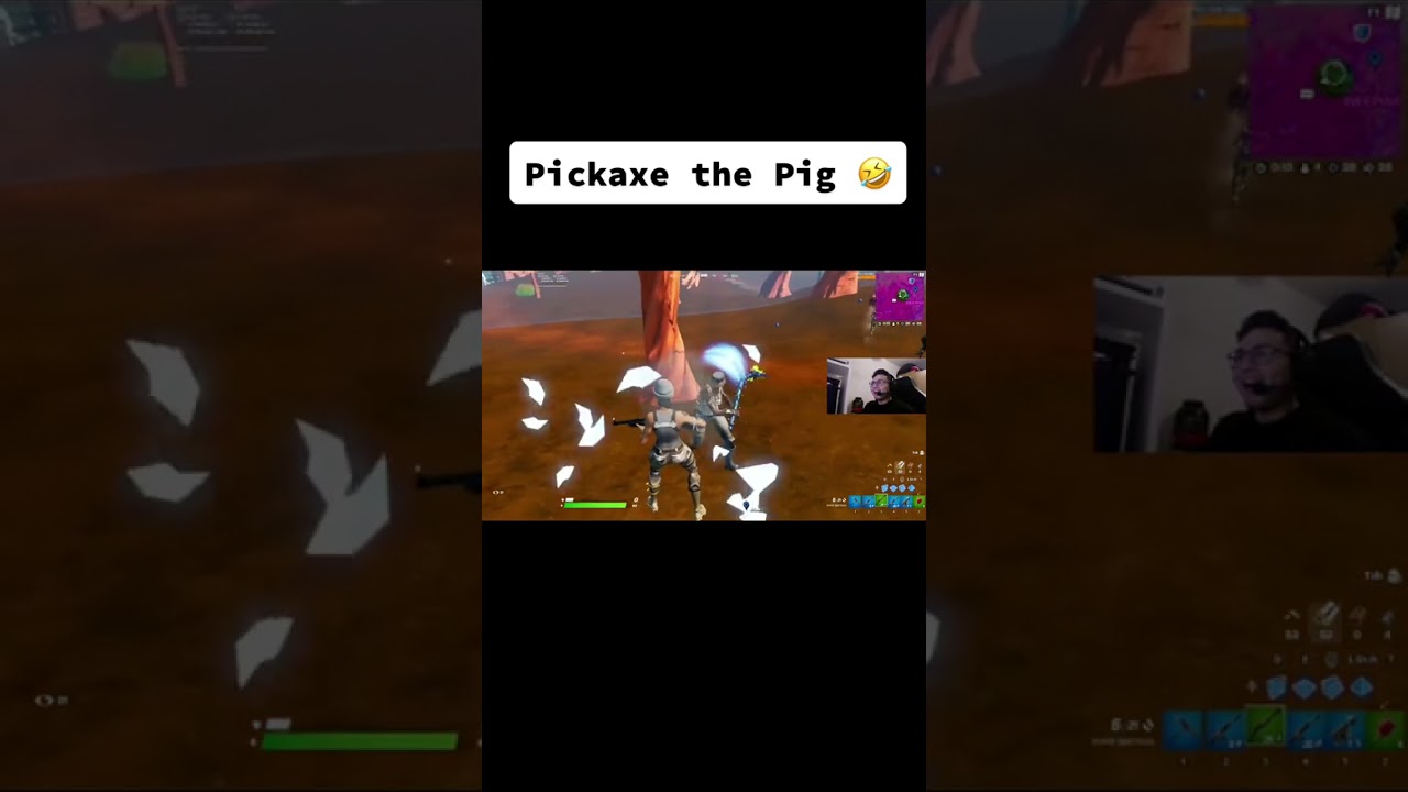 Pickaxe the pig 🤣 #fortnite #gaming - YouTube