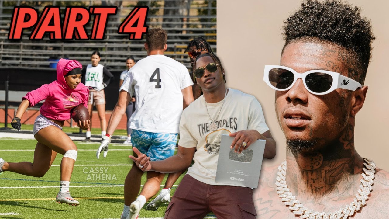 BLUEFACE & CHRISEAN ROCK played in my 7on7 game-PART 4 #blueface # ...