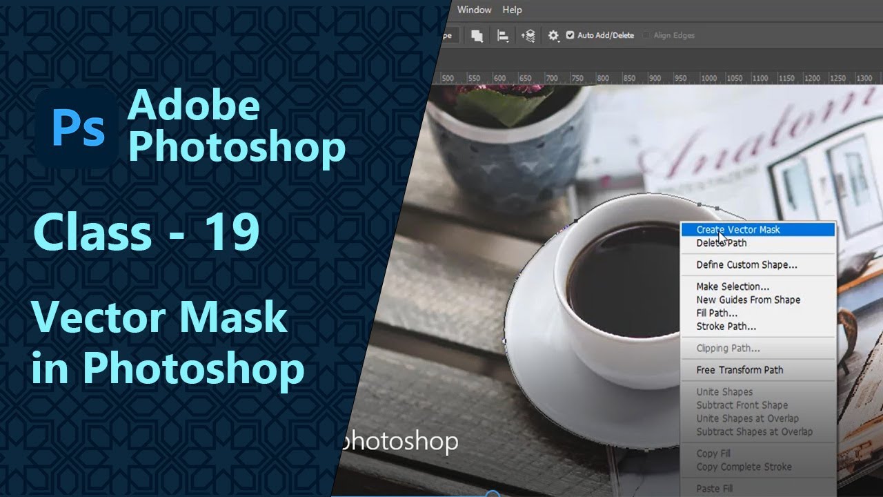 Vector Mask in Photoshop - Adobe Photoshop Online Tutorial for ...