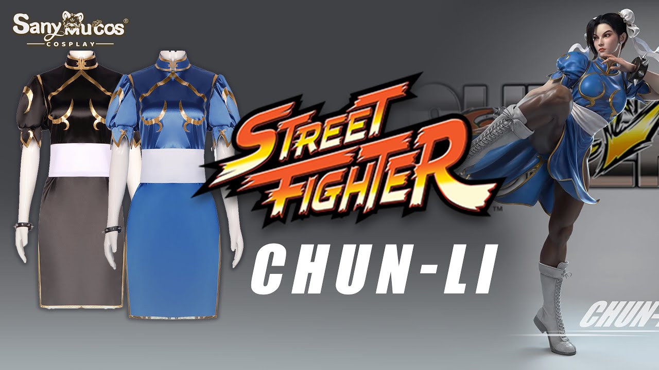 【SanyMuCos】Street Fighter Chun-Li Cosplay Costume Plus Size Detail Show ...