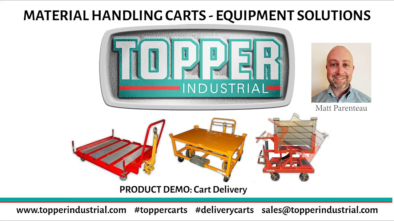 Topper Talks - Material Handling Delivery Cart Types - Tug Carts - YouTube
