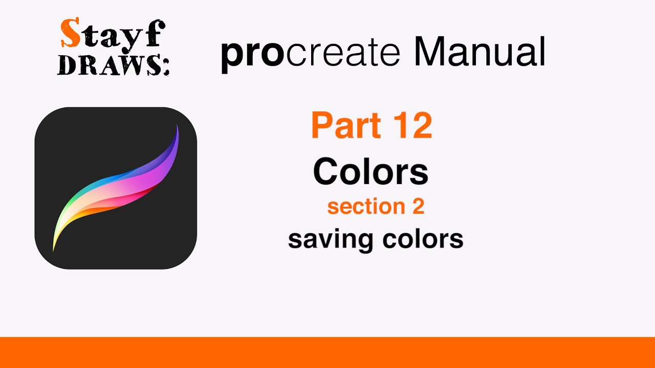 Procreate Tutorial Part 12: Color - Saving Colors - YouTube