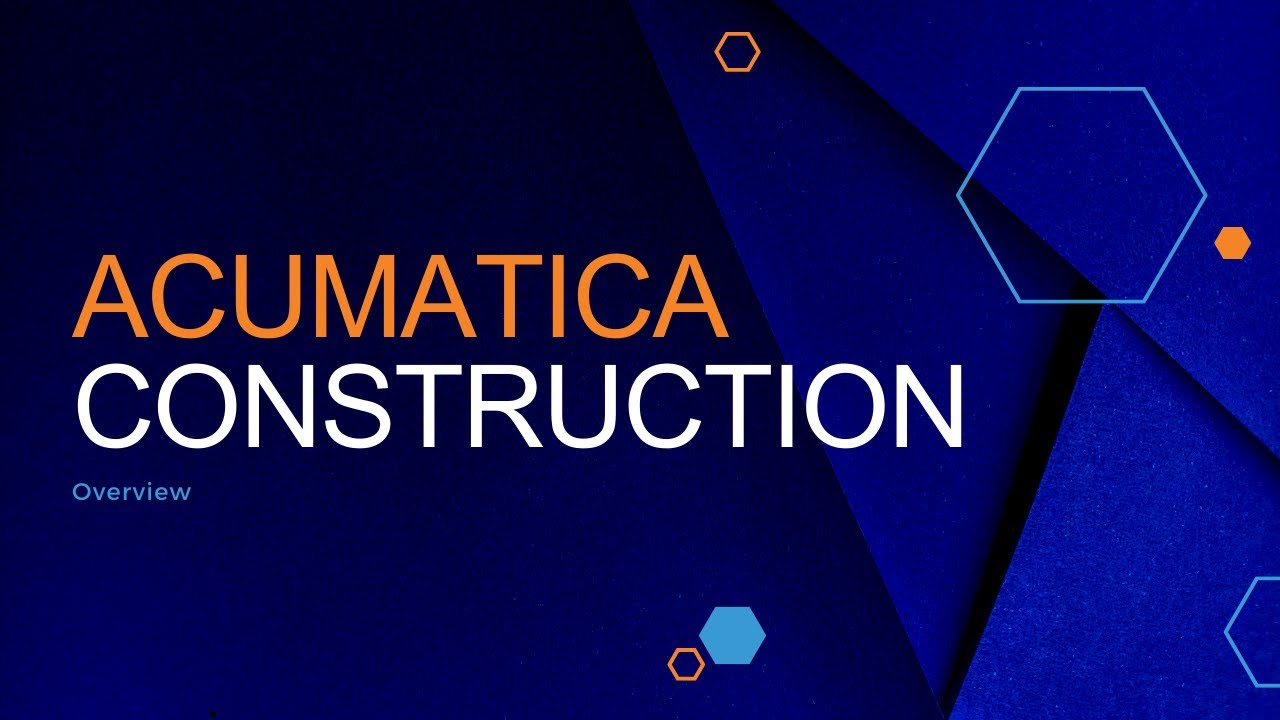 Overview of Acumatica Construction Edition - YouTube