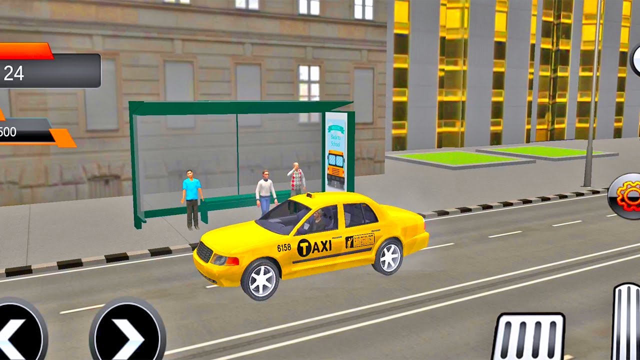 Yellow Taxi Car On Duty Driving Game | Taxi Car Game | City Taxi Drive ...