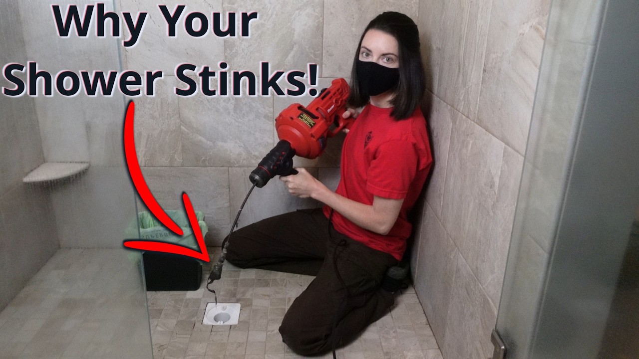 Fix a SLOW and SMELLY Drain | How to Unclog a Shower Drain - YouTube