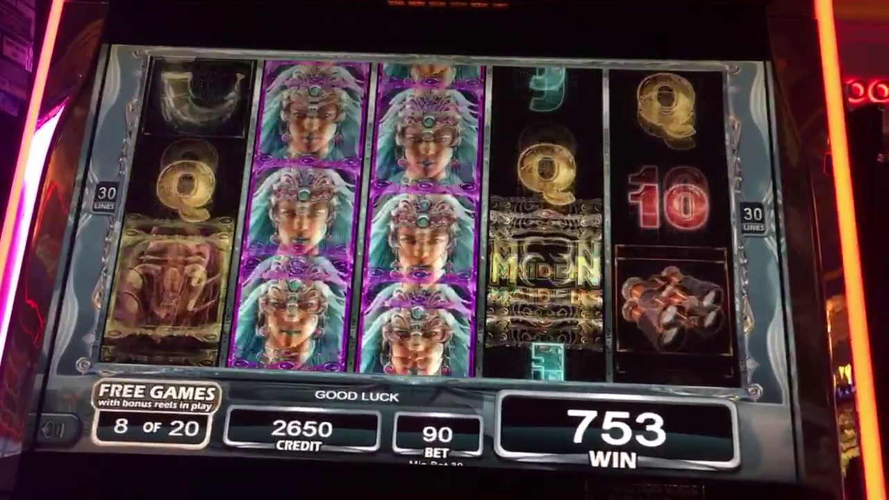 Moon maidens Selene slot machine bonus - YouTube