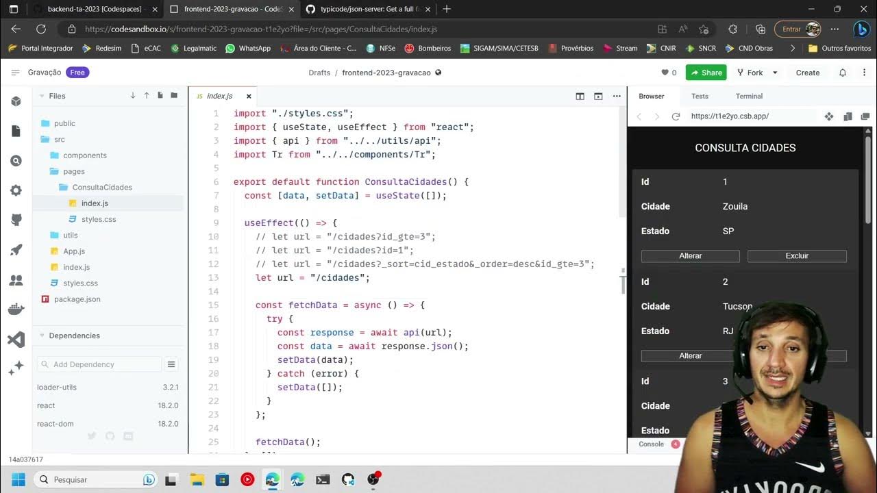 Frontend - 13 - Paginando dados do JSON-SERVER no Frontend - YouTube