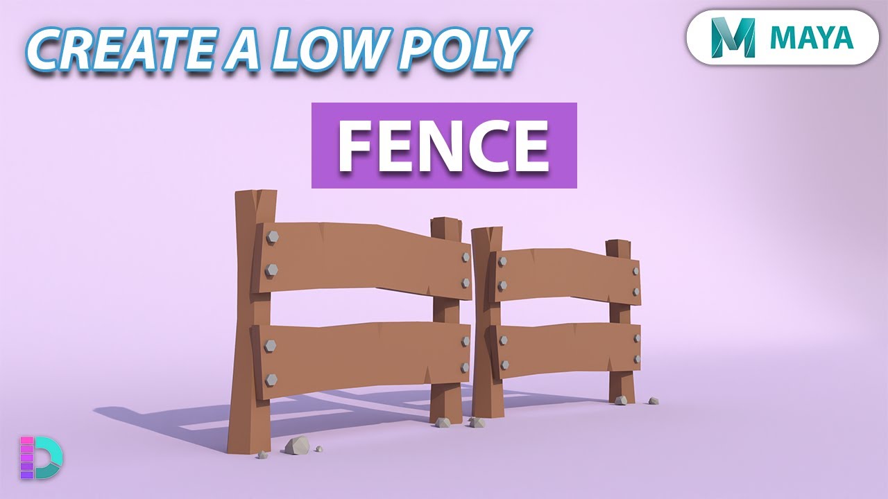 Model A Low Poly Fence In Maya - YouTube