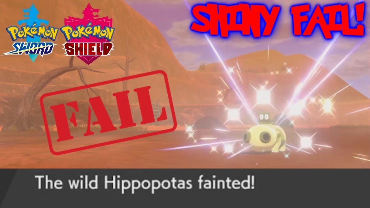 MY FIRST SWSH SHINY FAIL! | Shiny Hippopotas Fail! | Pokemon Sword ...