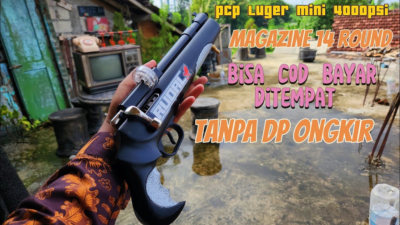 senapan angin pcp luger mini 4000psi magazine powerfull bisa cod bayar ...
