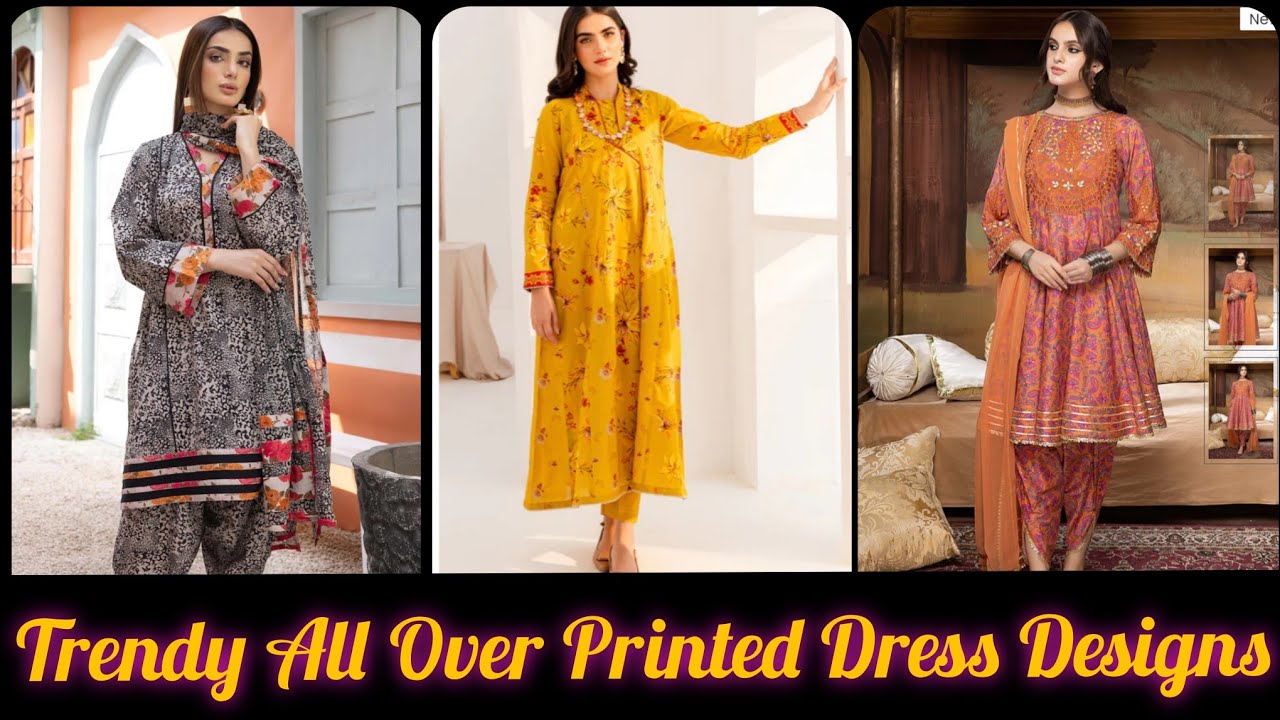 Latest and Trendy Same Print Dress Design 2023 | All Over Print Dress ...