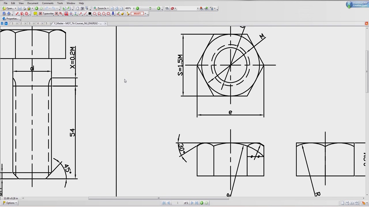 Nuts And Bolts Drawing Part 2 Youtube