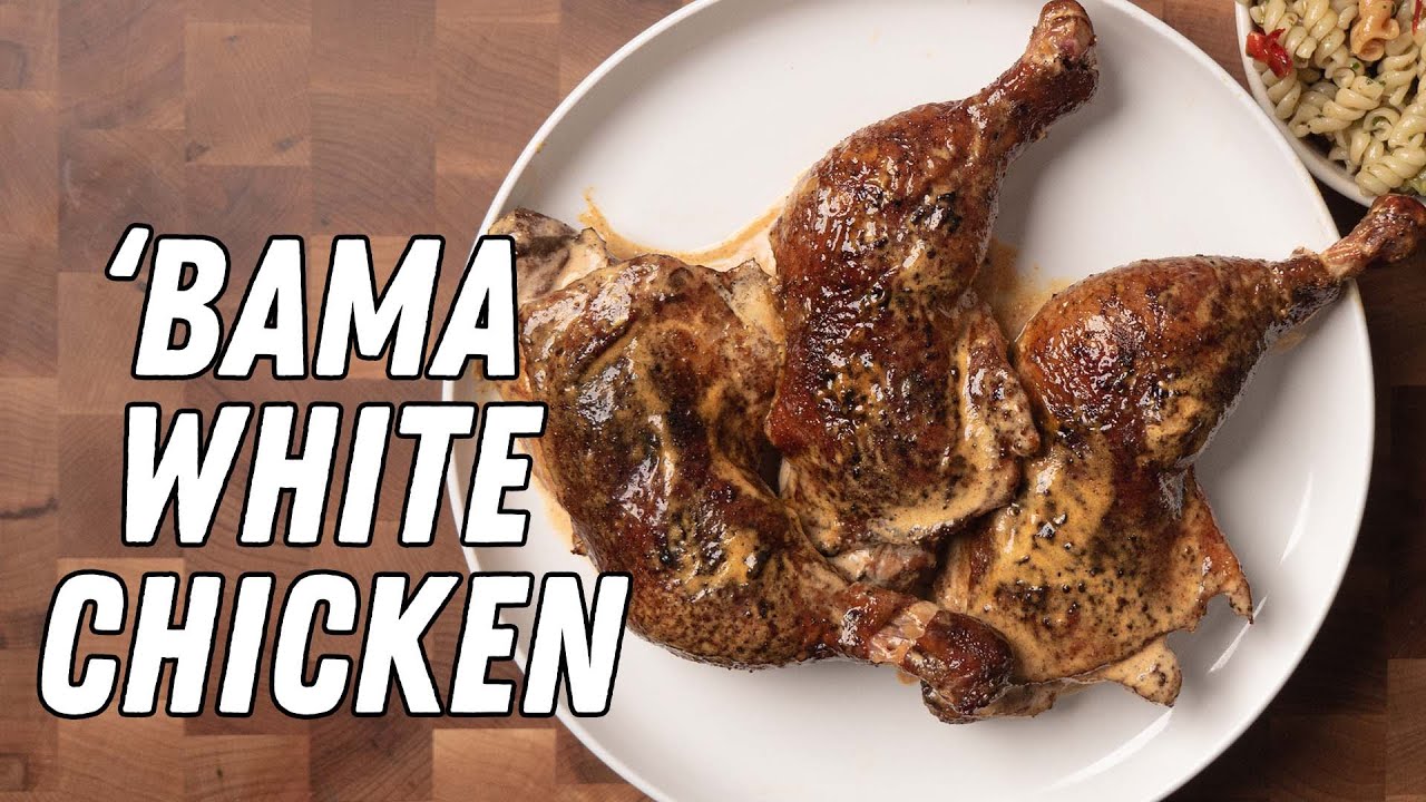 Smoked Chicken with Alabama White Sauce - YouTube
