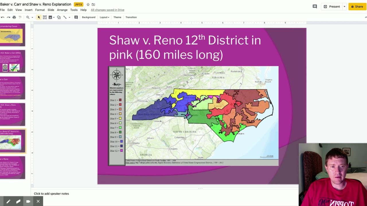 Baker v. Carr and Shaw v. Reno Explanation.pptx - Google Slides - YouTube