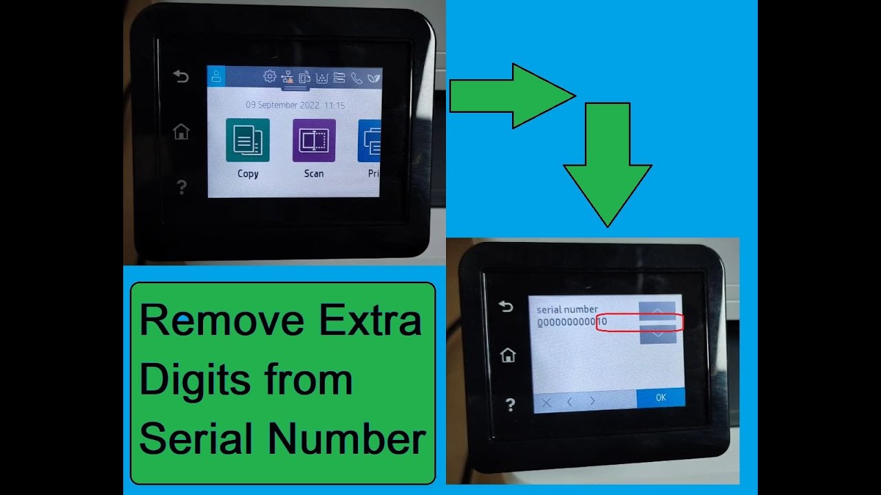 How to Change 12 digits Serial Number into 10 digits in HP Printers. # ...